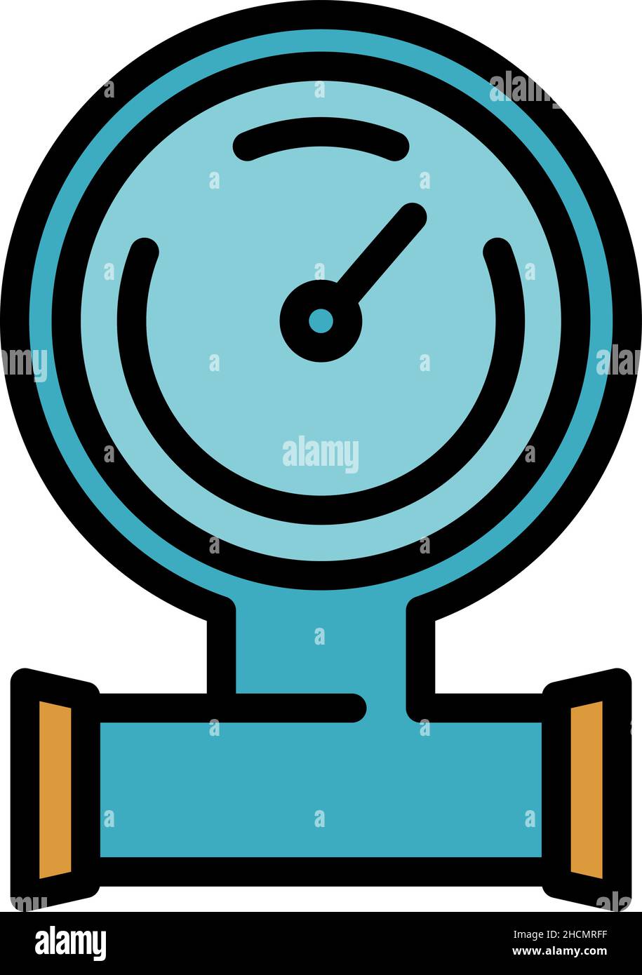 Oil indicator icon. Outline oil indicator vector icon color flat ...