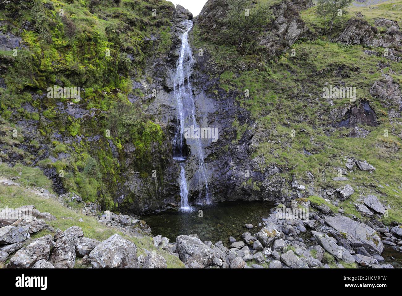 Waterfall in the Newlands Valley, Keswick, Allerdale, Lake District ...