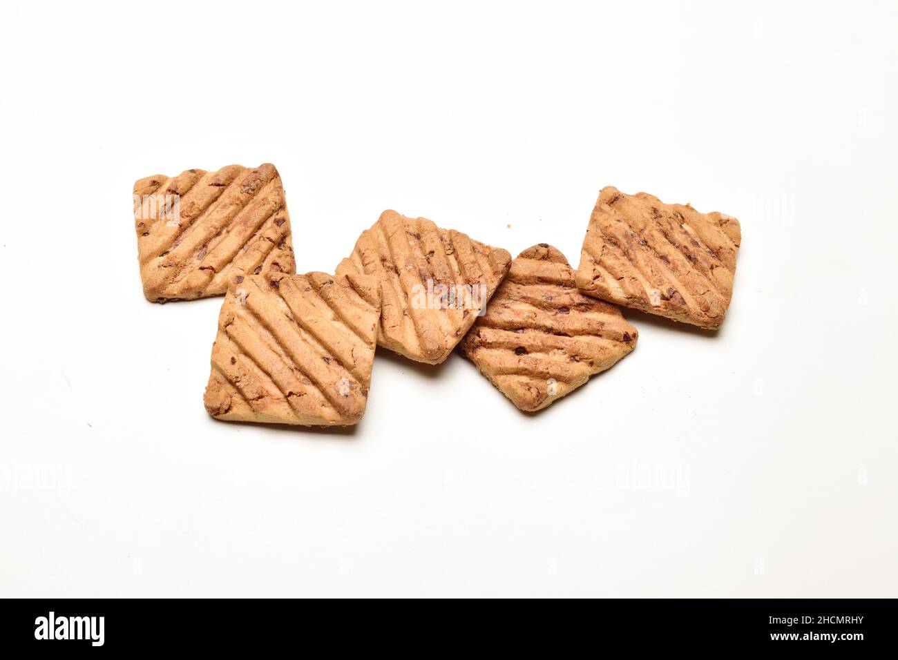 Dark Chocolate Biscuit on White Background Stock Photo - Alamy