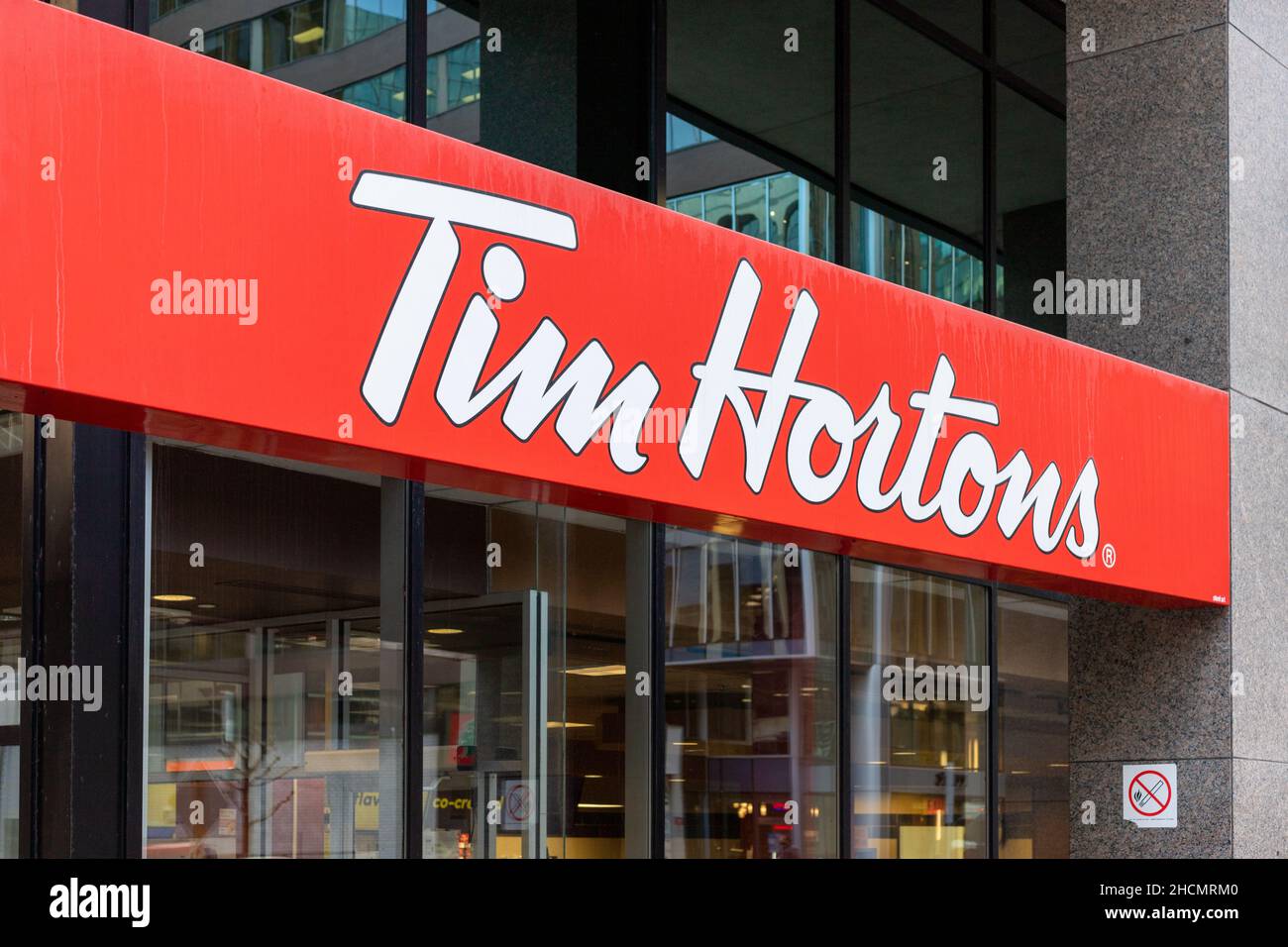 Ottawa, Canada - December 16, 2021: Signage of Tim Hortons restaurant ...