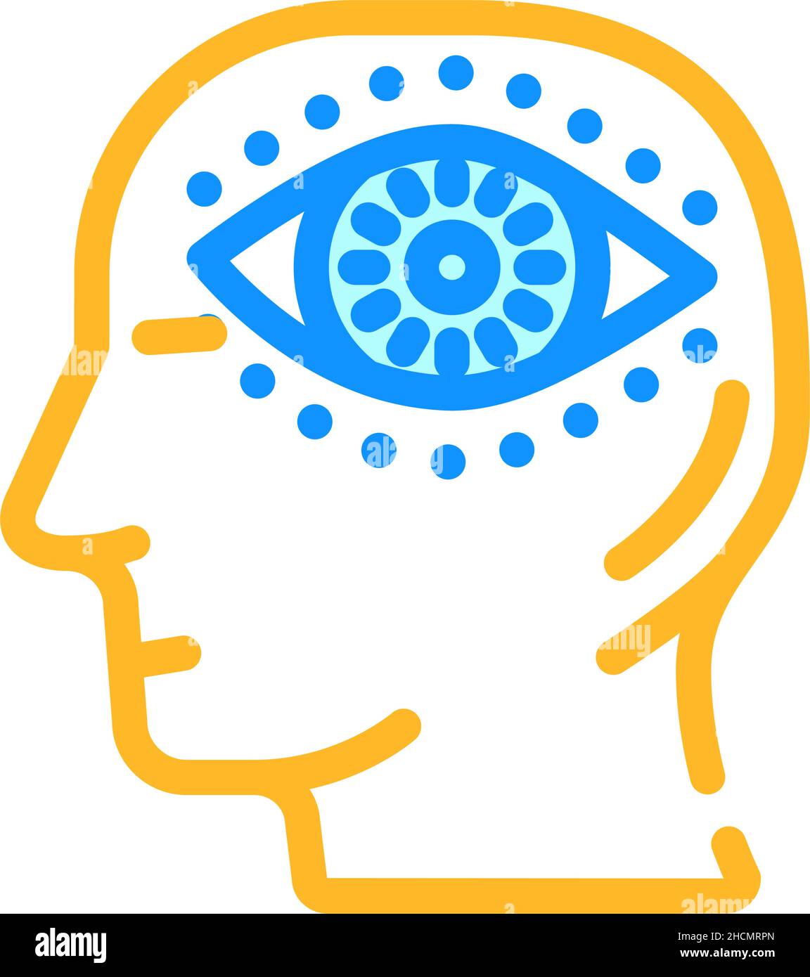 third eye color icon vector illustration Stock Vector Image & Art - Alamy
