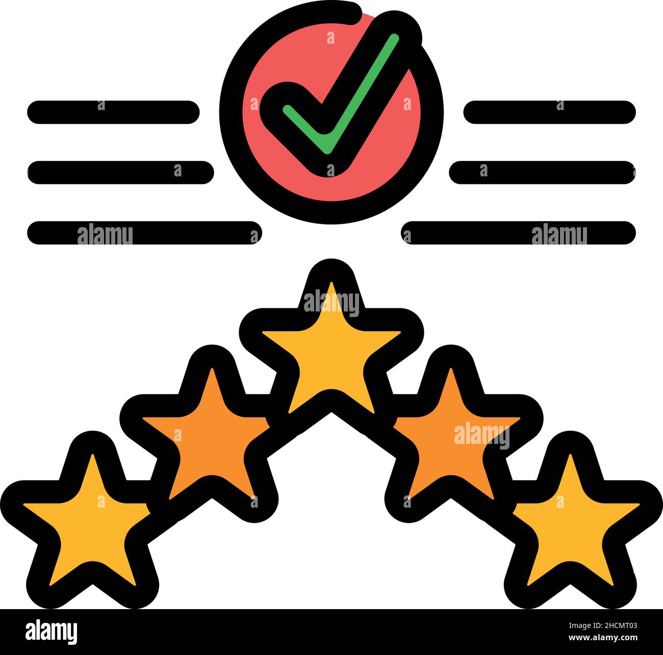 Rating credibility icon. Outline rating credibility vector icon color ...