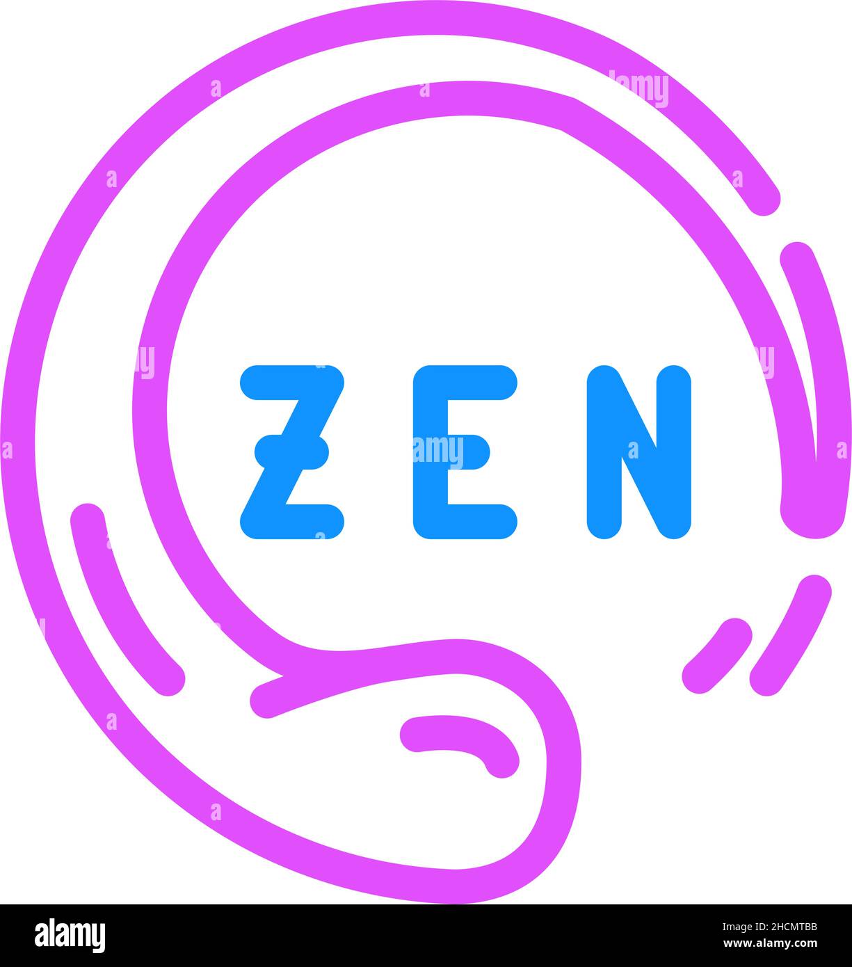 zen meditation color icon vector illustration Stock Vector Image & Art ...