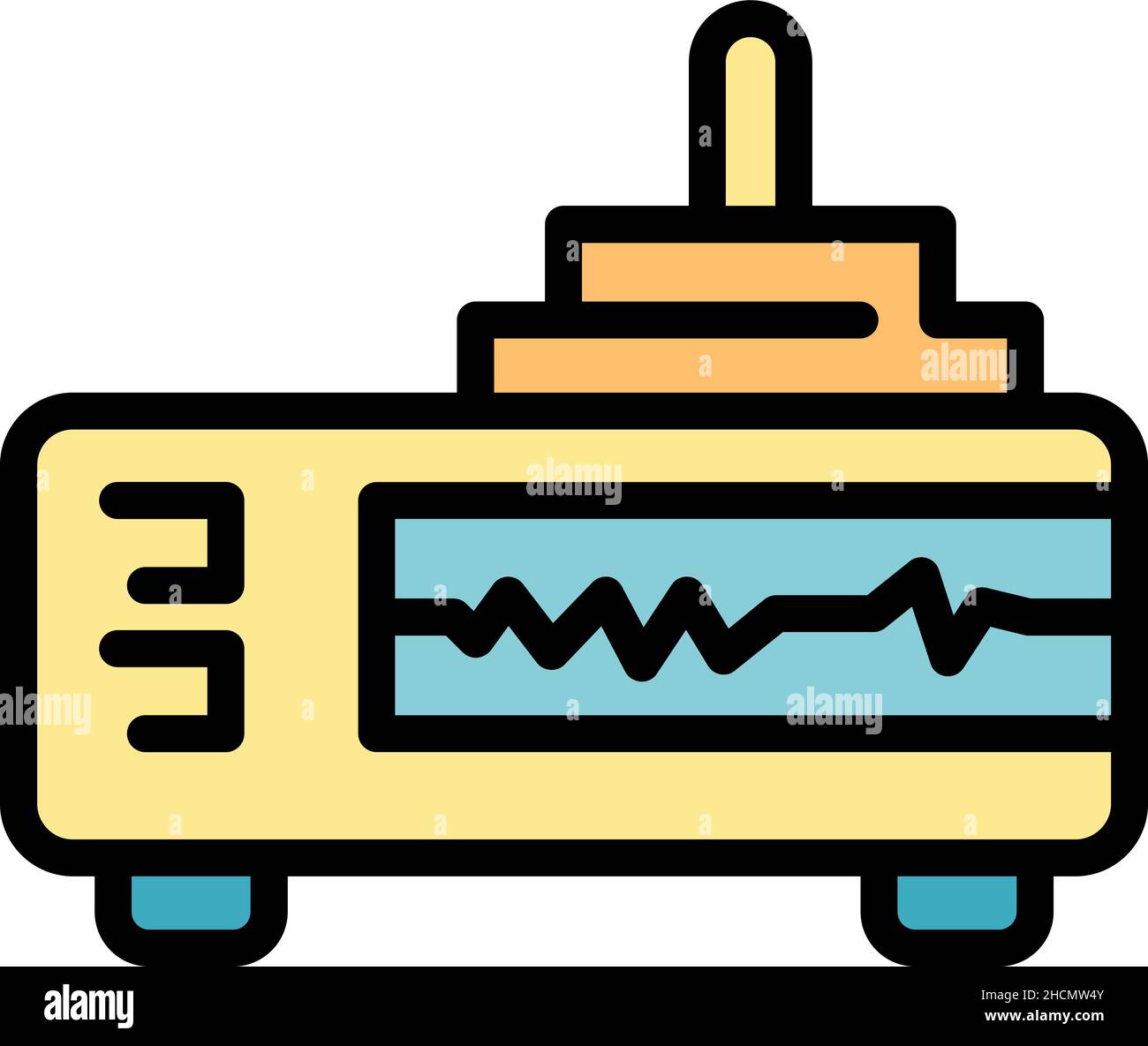 Network router icon. Outline network router vector icon color flat ...