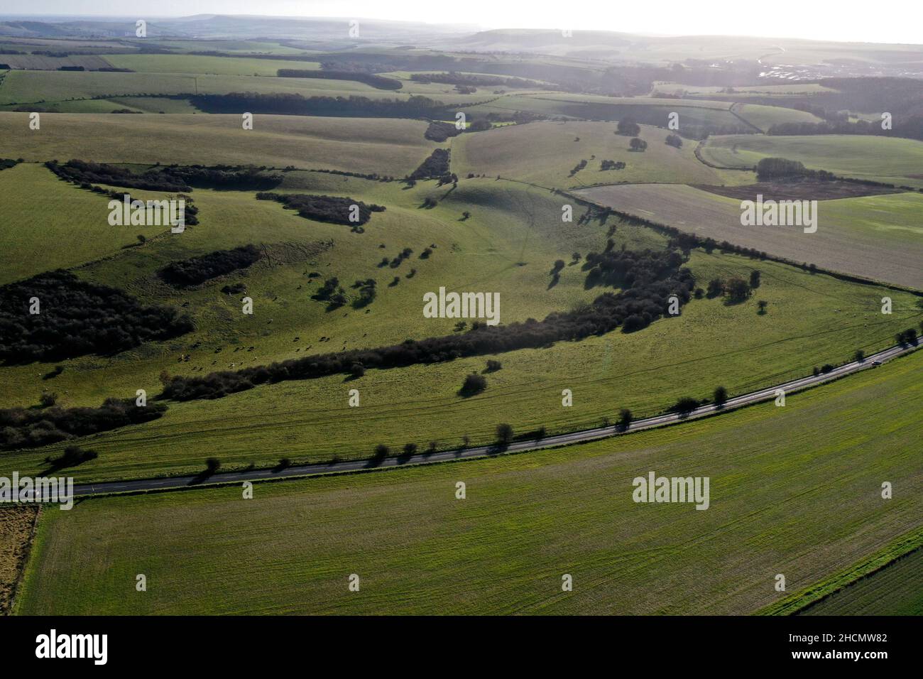 Aerial view of Ditchling Beacon, East Sussex UK Stock Photo - Alamy