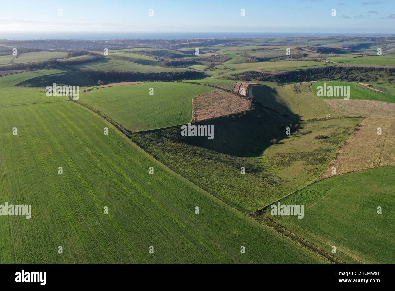 Aerial view of Ditchling Beacon, East Sussex UK Stock Photo - Alamy