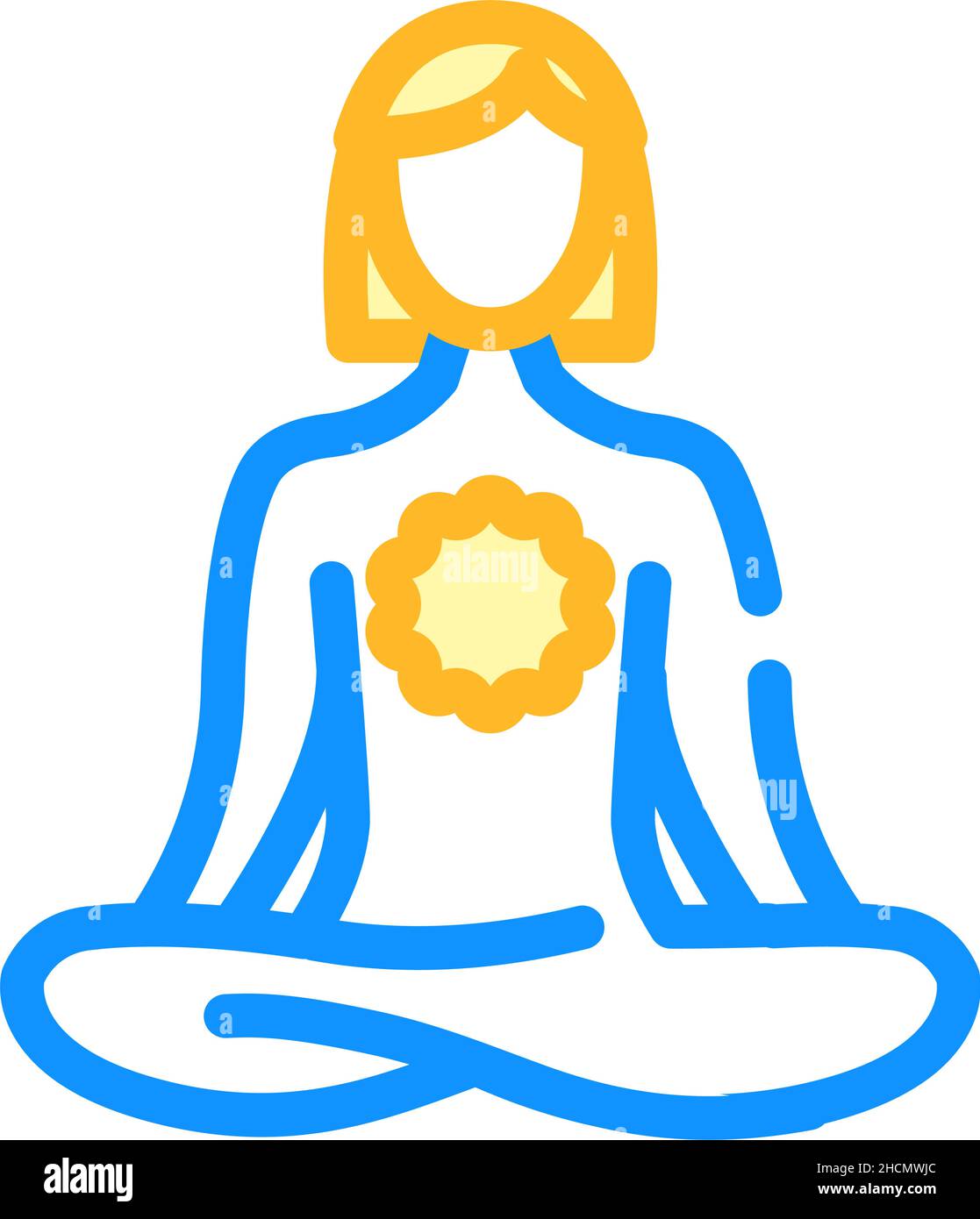 mantra meditation color icon vector illustration Stock Vector Image ...