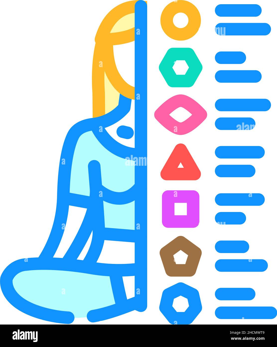 spiritual meditation color icon vector illustration Stock Vector Image ...