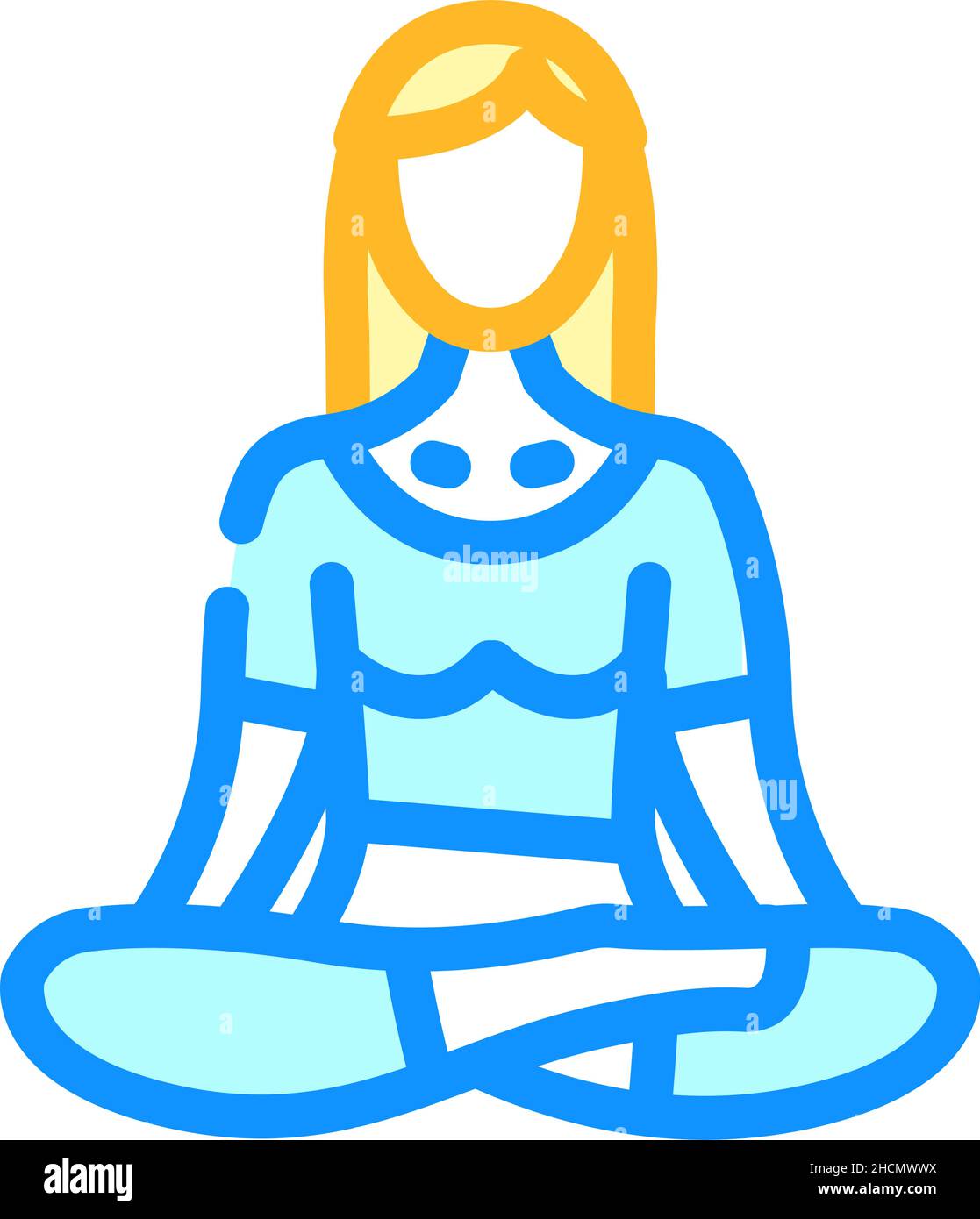 mindfulness meditation color icon vector illustration Stock Vector ...