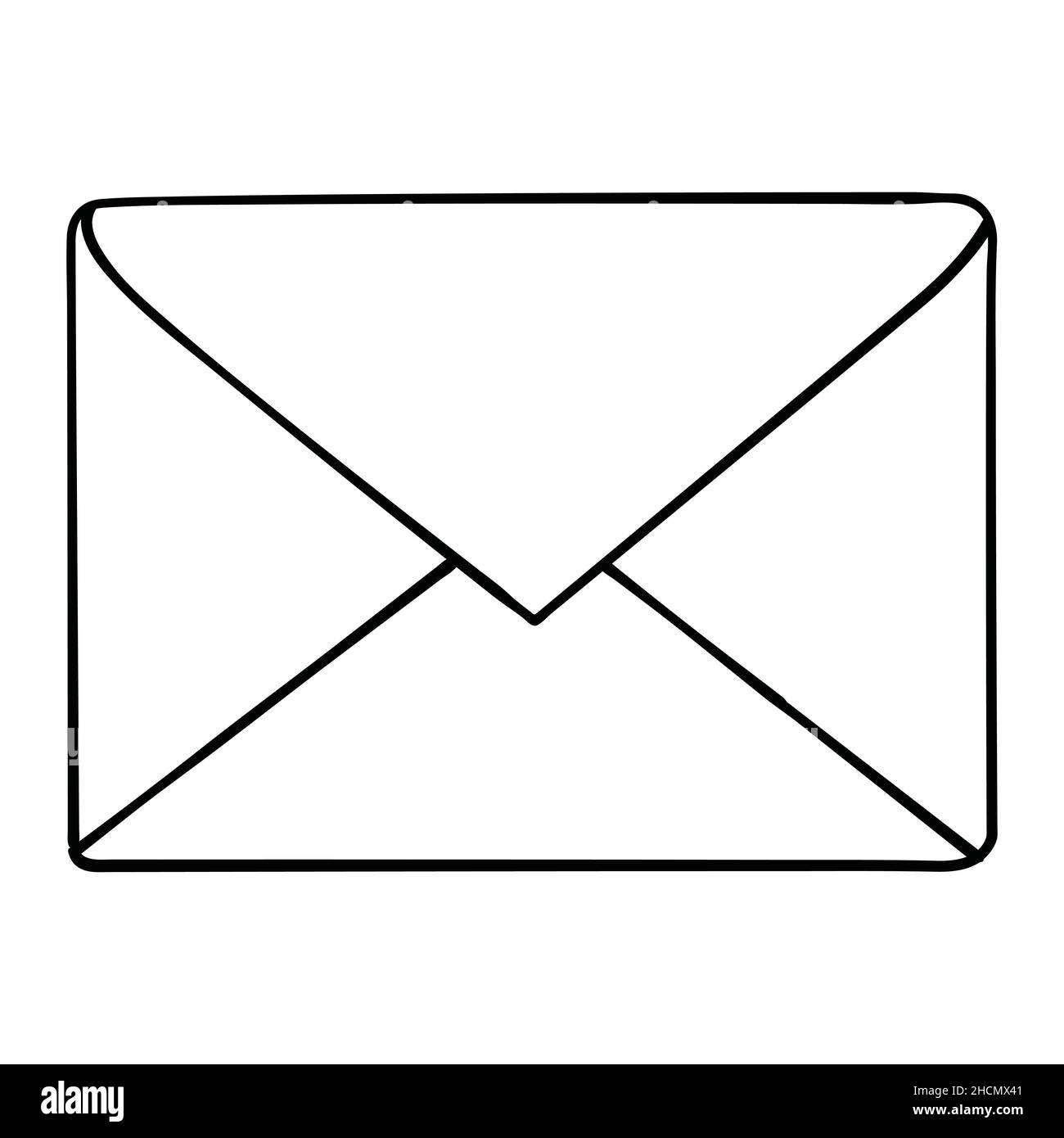 Message envelope cartoon draw vector hi-res stock photography and ...