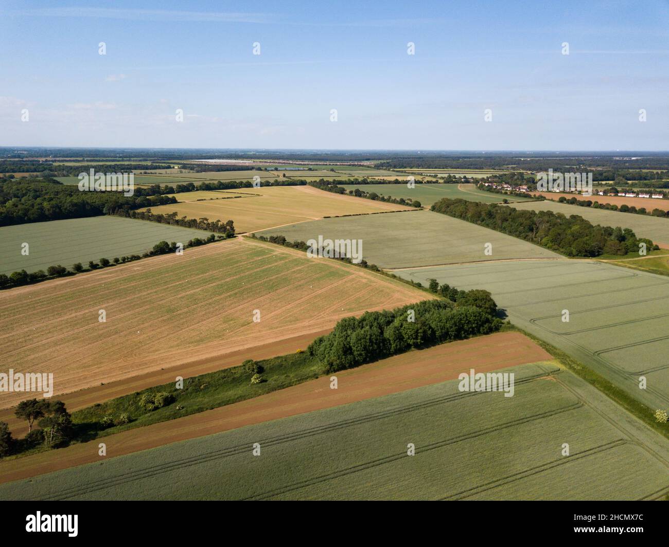 Patchwork farm fields from above hi-res stock photography and images ...