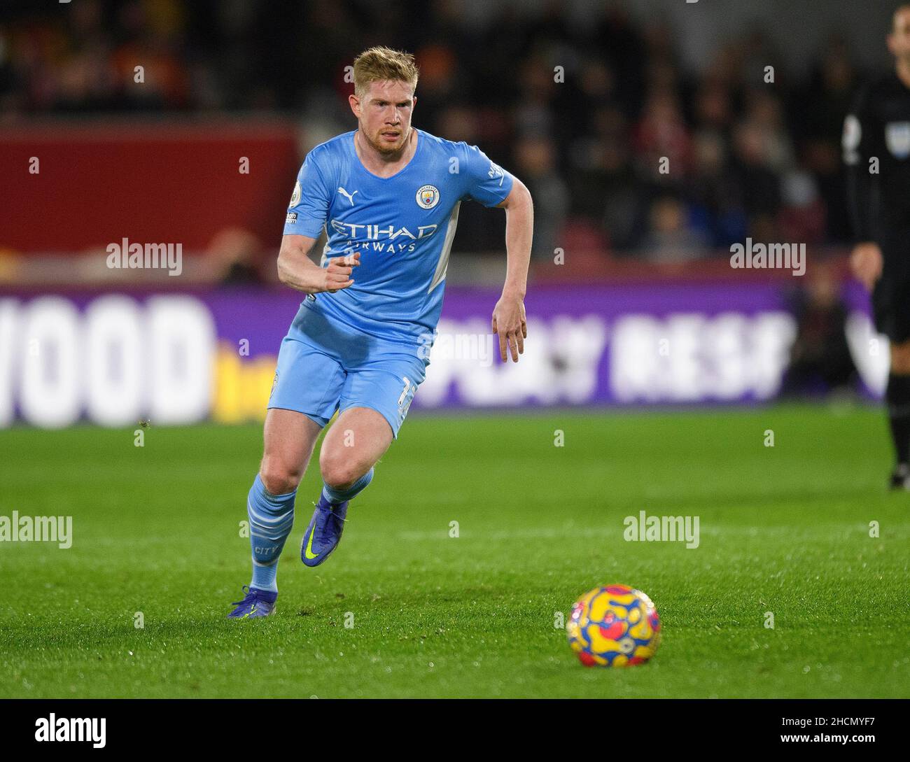 Kevin De Bruyne during the Premier League victory at the Brentford ...