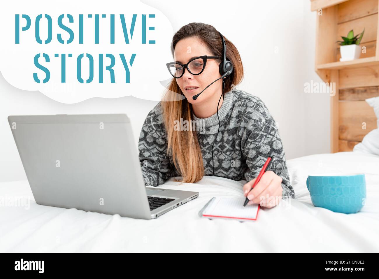 Conceptual caption Positive Story. Internet Concept Meaningful and ...