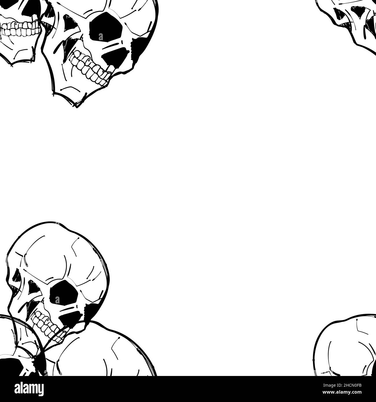 Skull pattern seamless. Skeleton head background. vector texture Stock ...