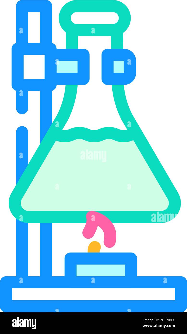 experiments in laboratory tool color icon vector illustration Stock ...