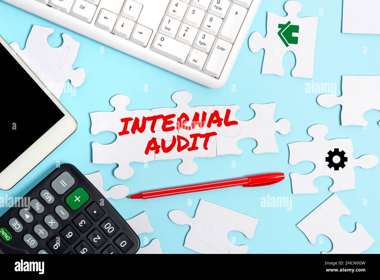 Sign displaying Internal Audit. Concept meaning Evaluates the ...