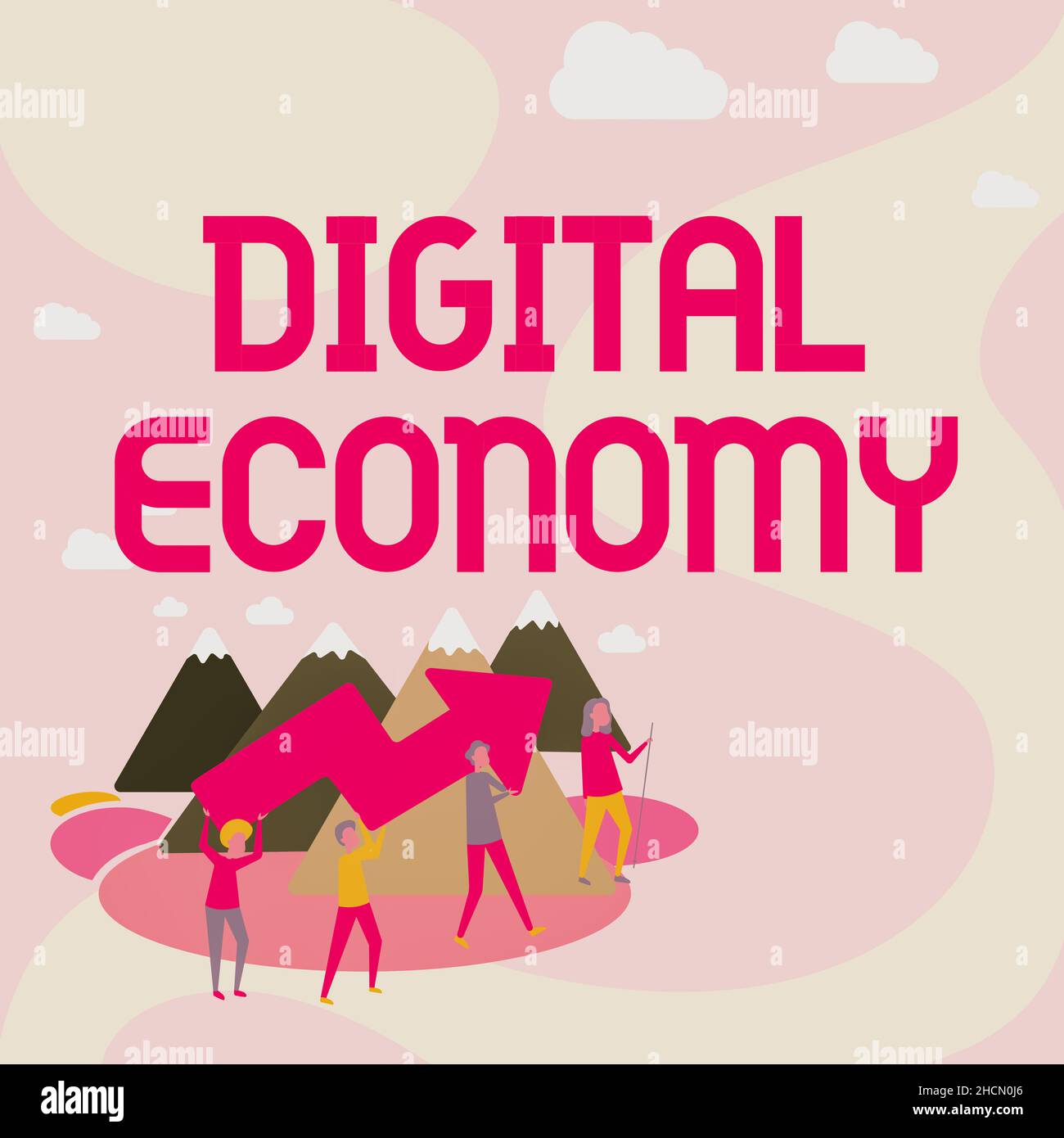 Text showing inspiration Digital Economy. Conceptual photo worldwide ...