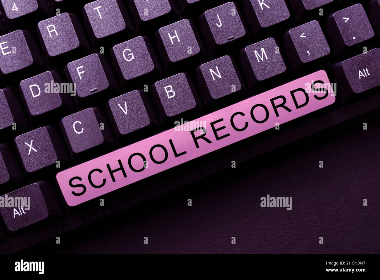 Handwriting text School Records. Word for Information that is kept ...