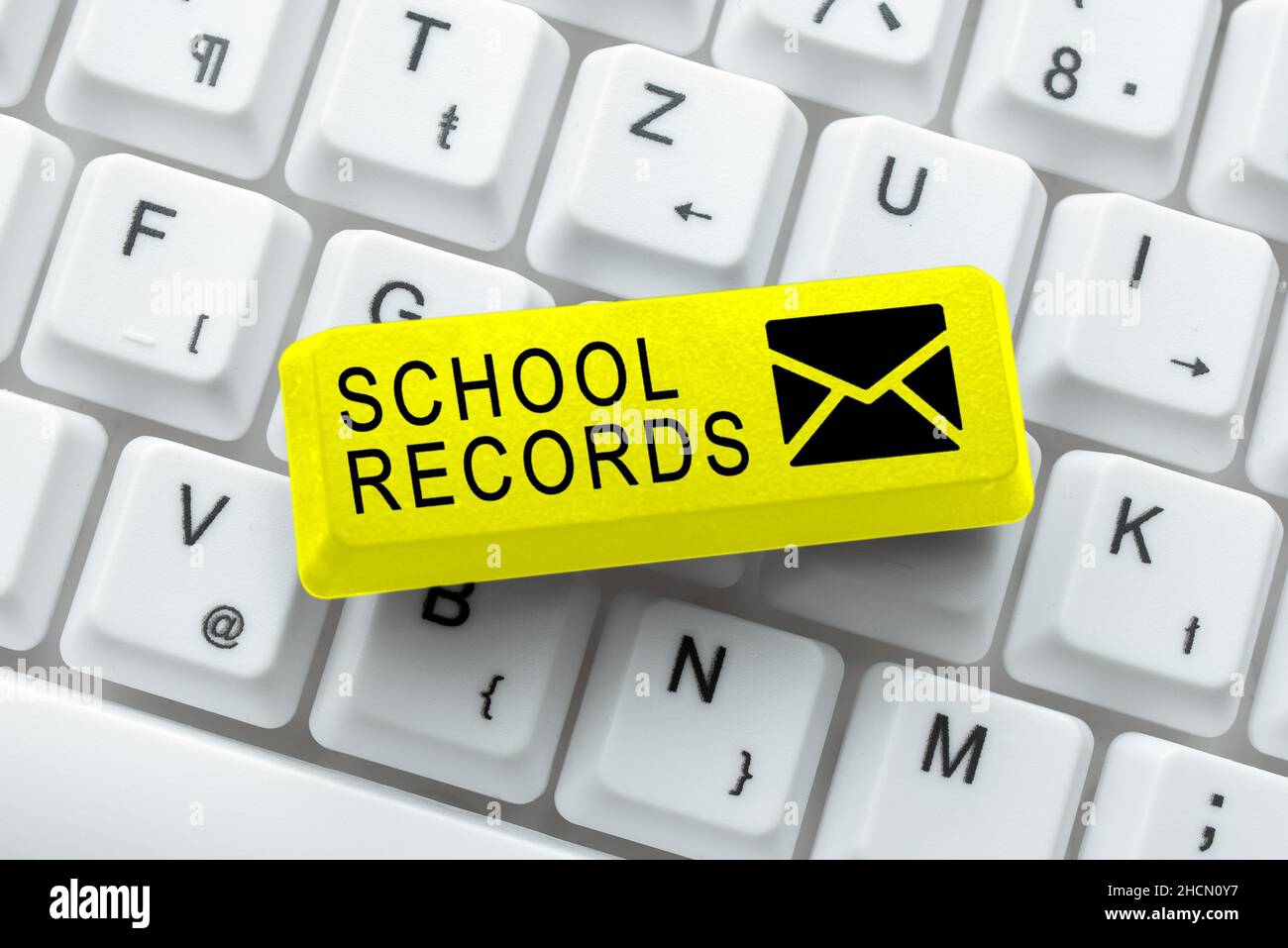 Hand writing sign School Records. Concept meaning Information that is ...