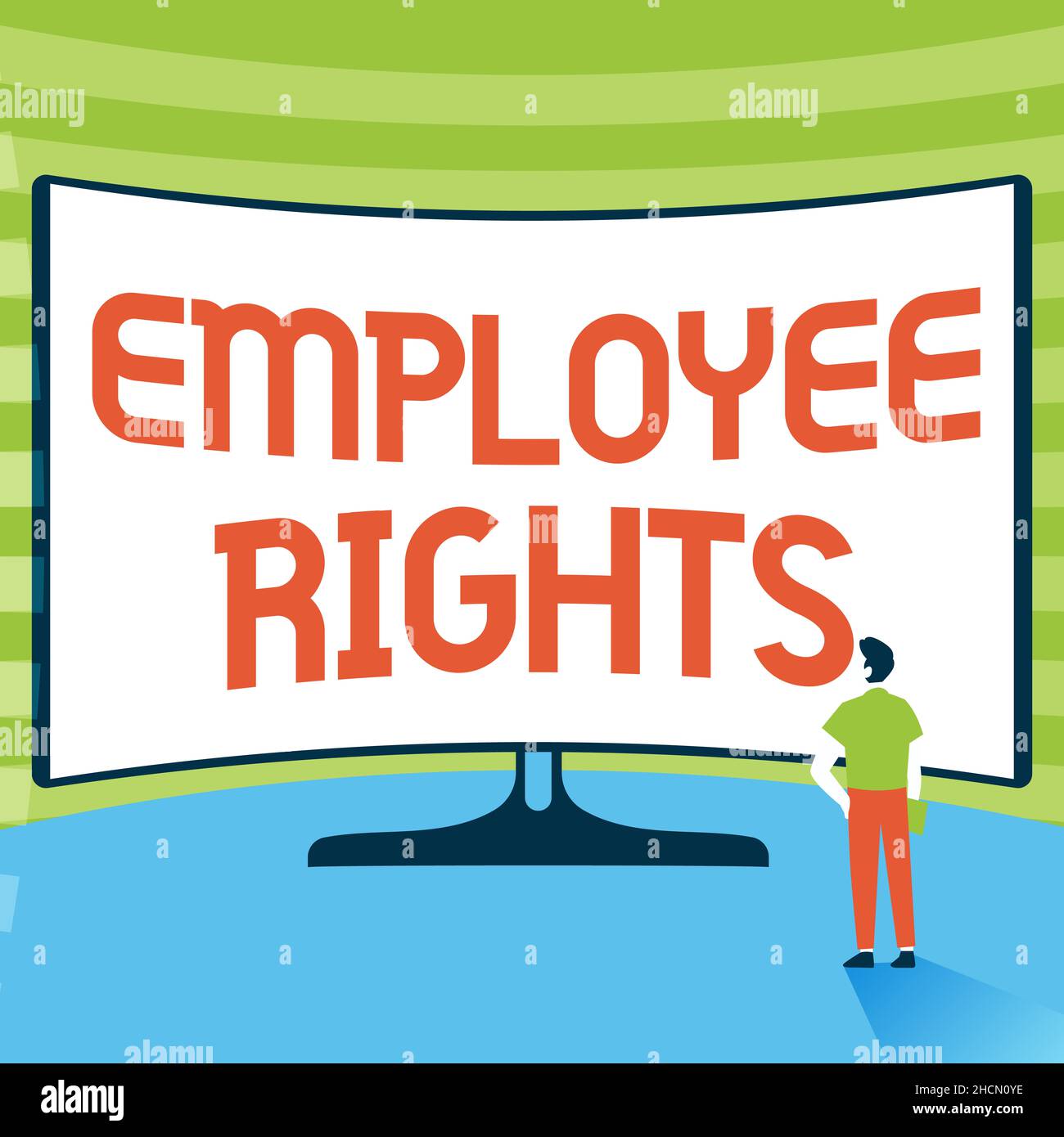 Hand writing sign Employee Rights. Business approach All employees have ...