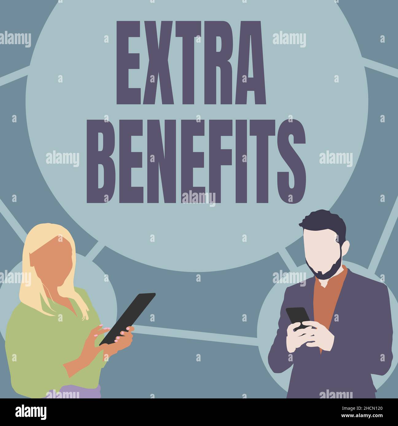 Conceptual display Extra Benefits. Business showcase Additional ...