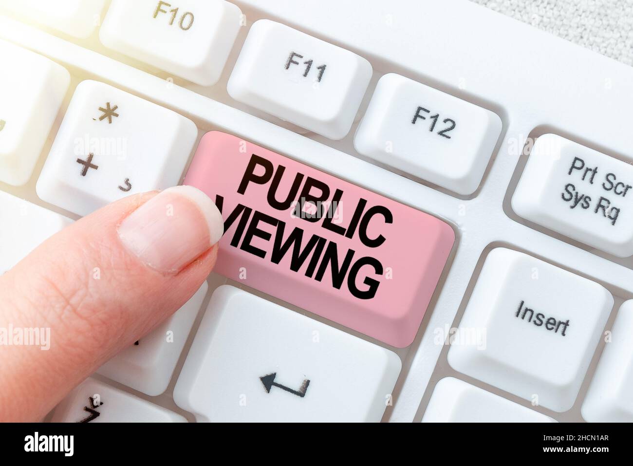 Inspiration showing sign Public Viewing. Word Written on Able to be ...