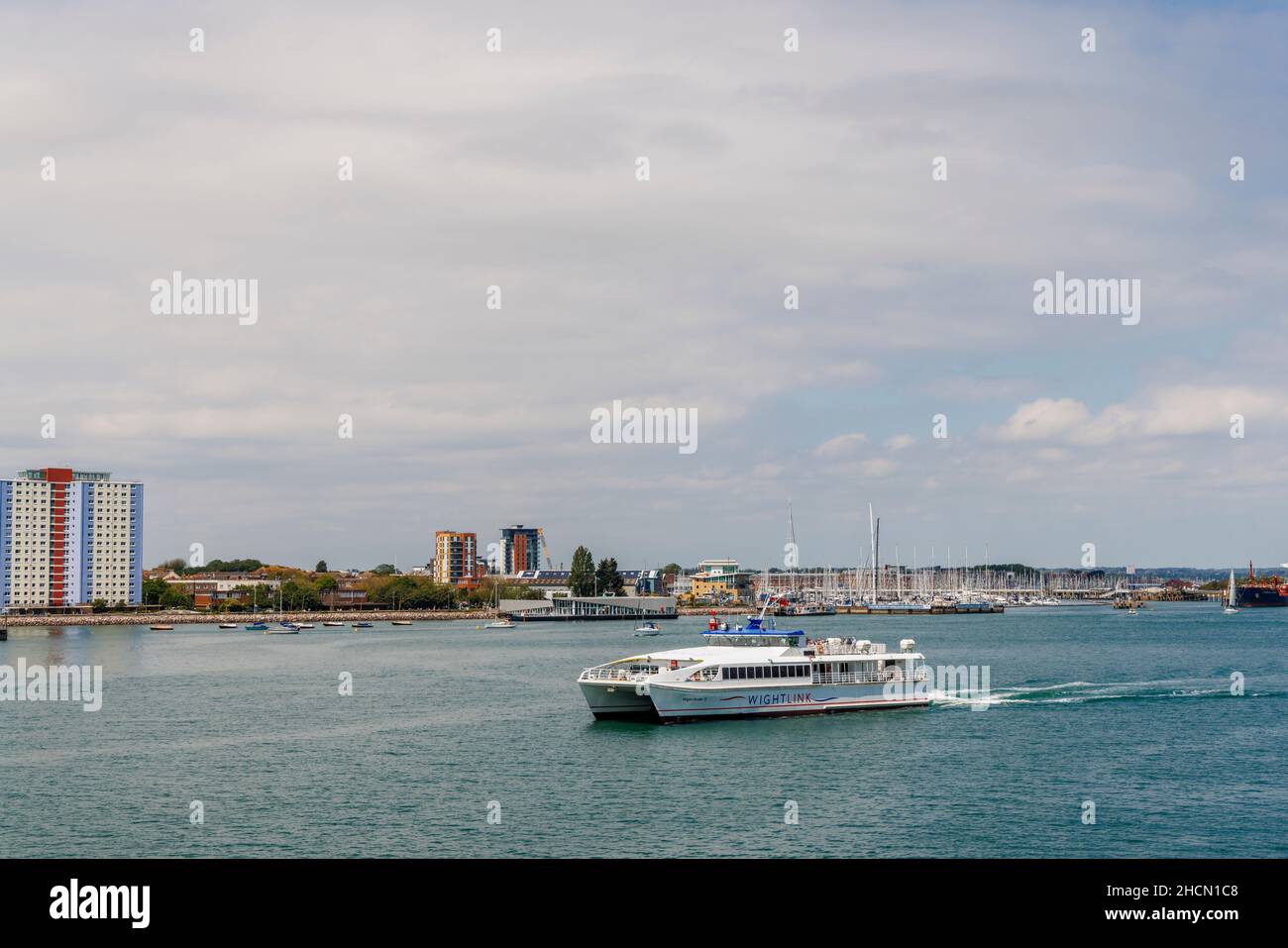 Wight Link passenger ferry catamaran Wight Ryder II in Portsmouth ...