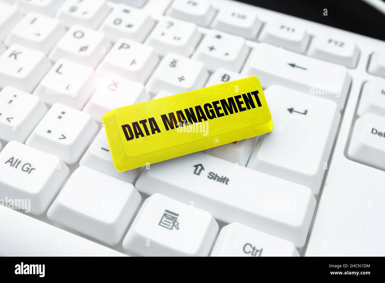 Conceptual caption Data Management. Business overview The practice of organizing and maintaining ...