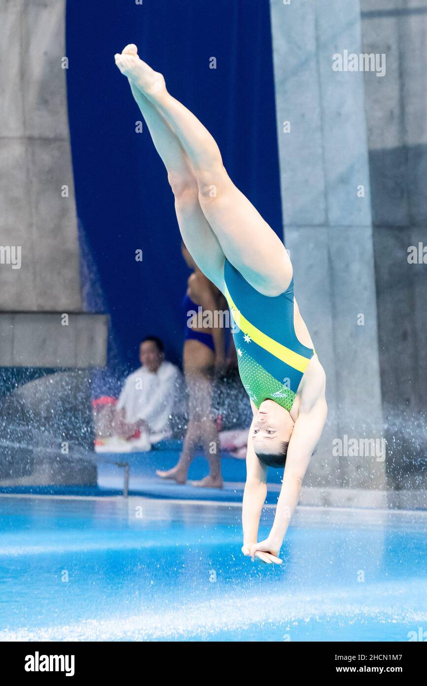 July 31, 2021: Annabelle Smith of Australia dives during the Women's 3m ...