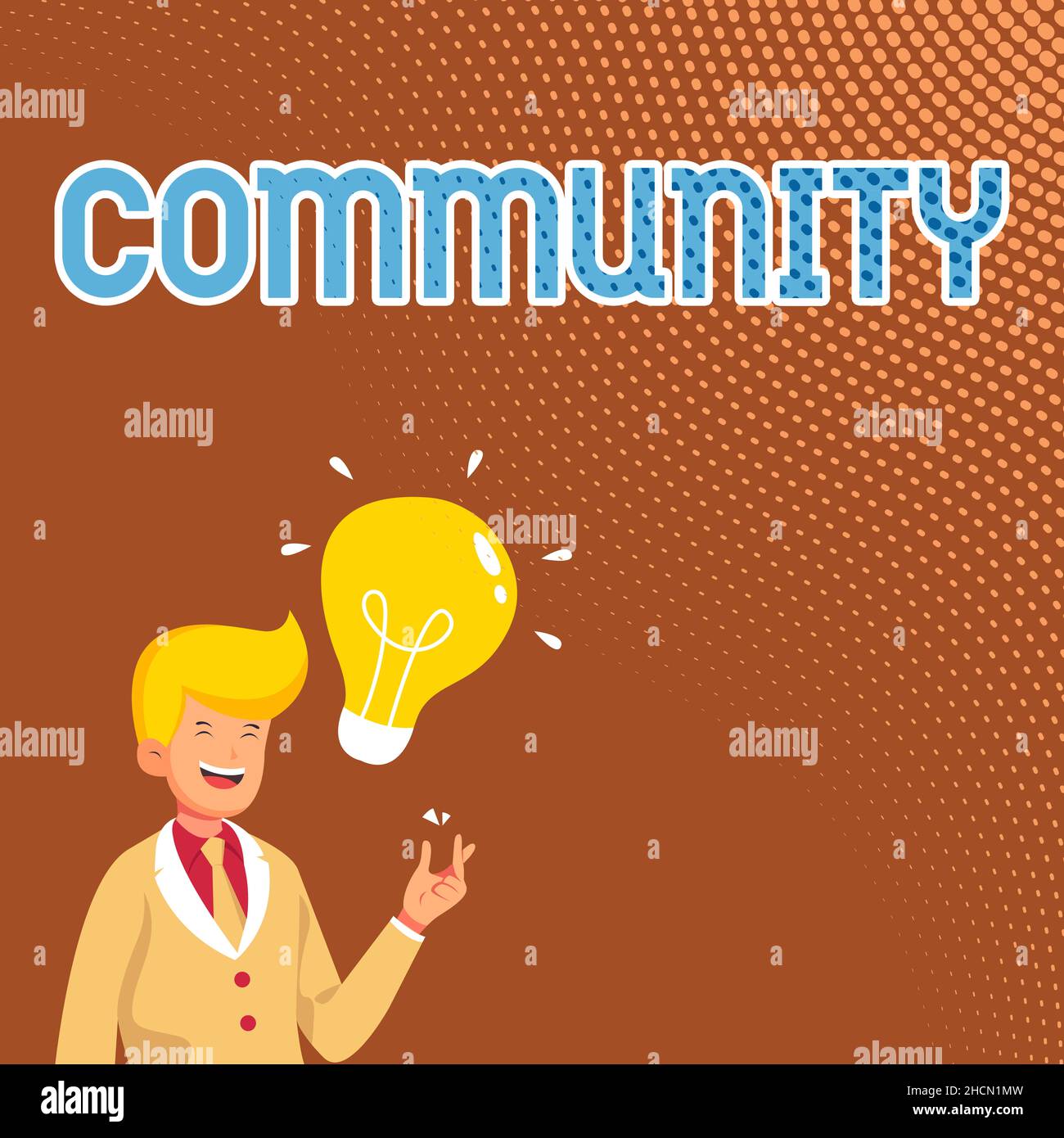 Hand writing sign Community. Concept meaning group of showing with a ...