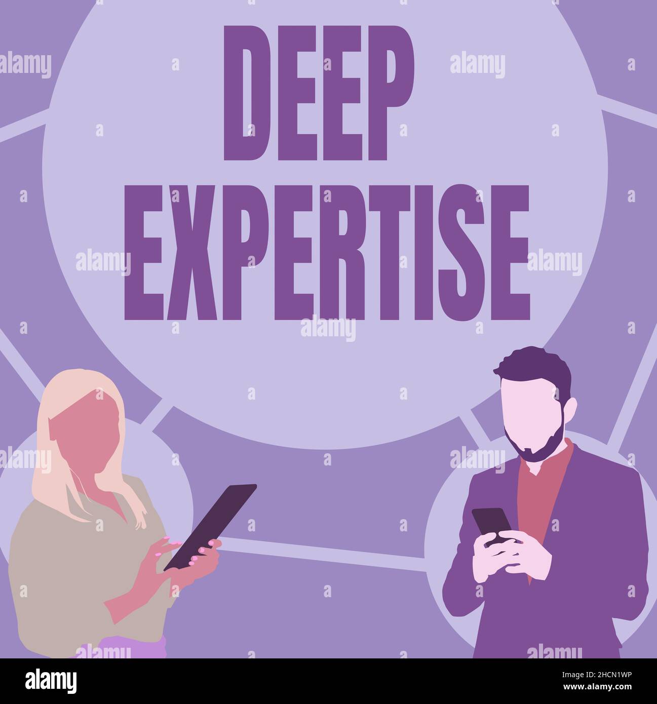 Conceptual caption Deep Expertise. Business overview Great skill or ...