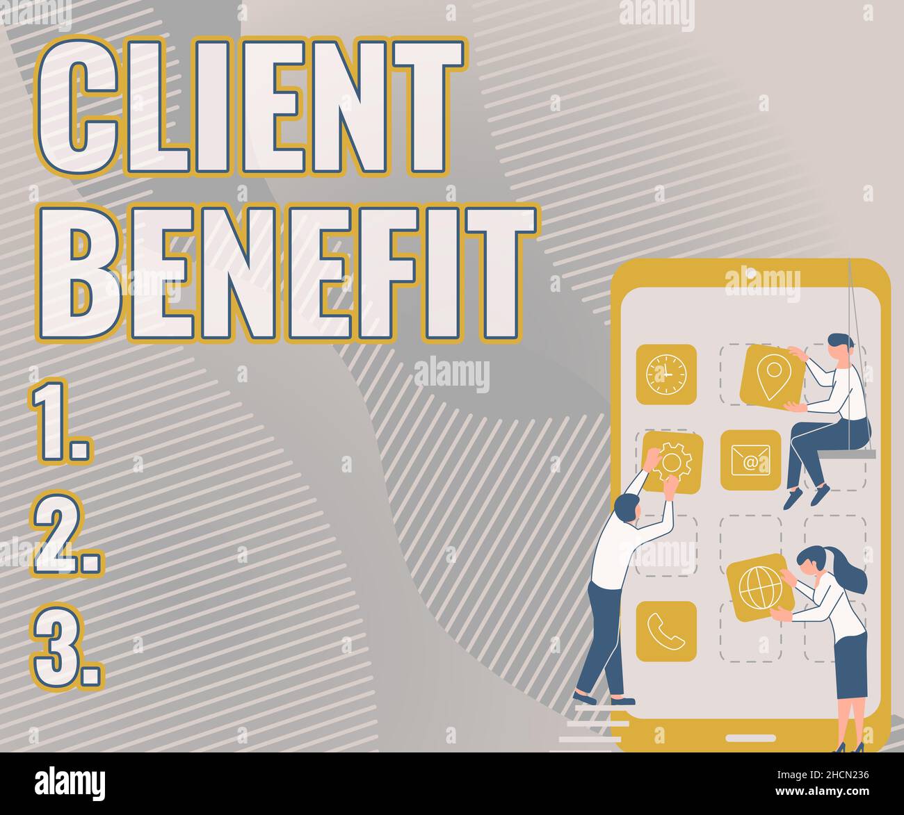 Text sign showing Client Benefit. Conceptual photo The real or ...