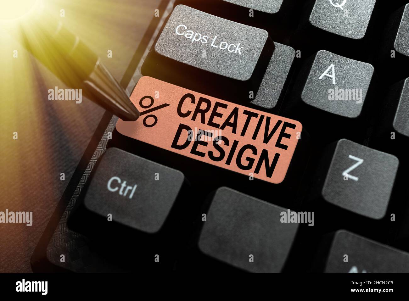 Handwriting text Creative Design. Business approach a visual element ...