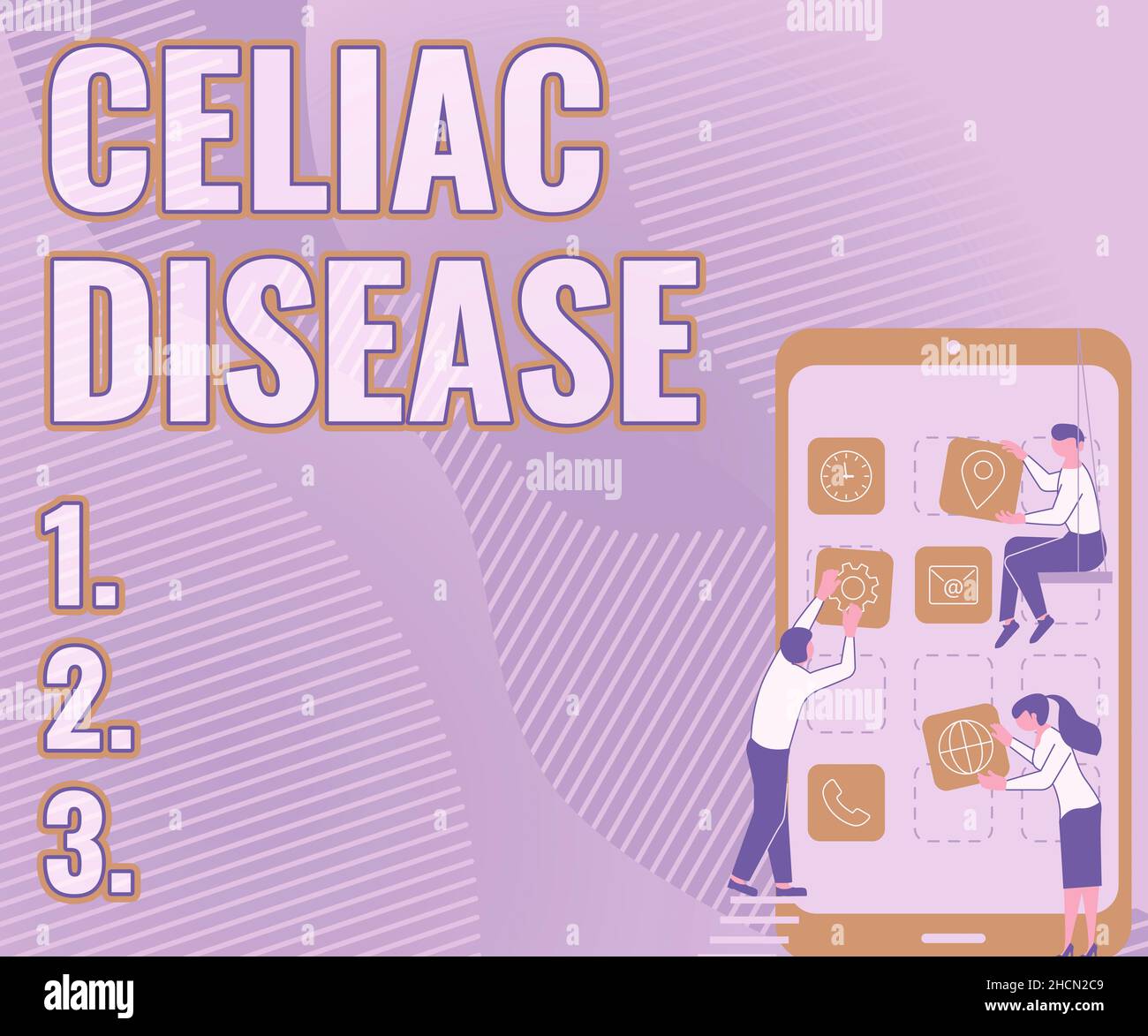 Text sign showing Celiac Disease. Internet Concept autoimmune disorder ...