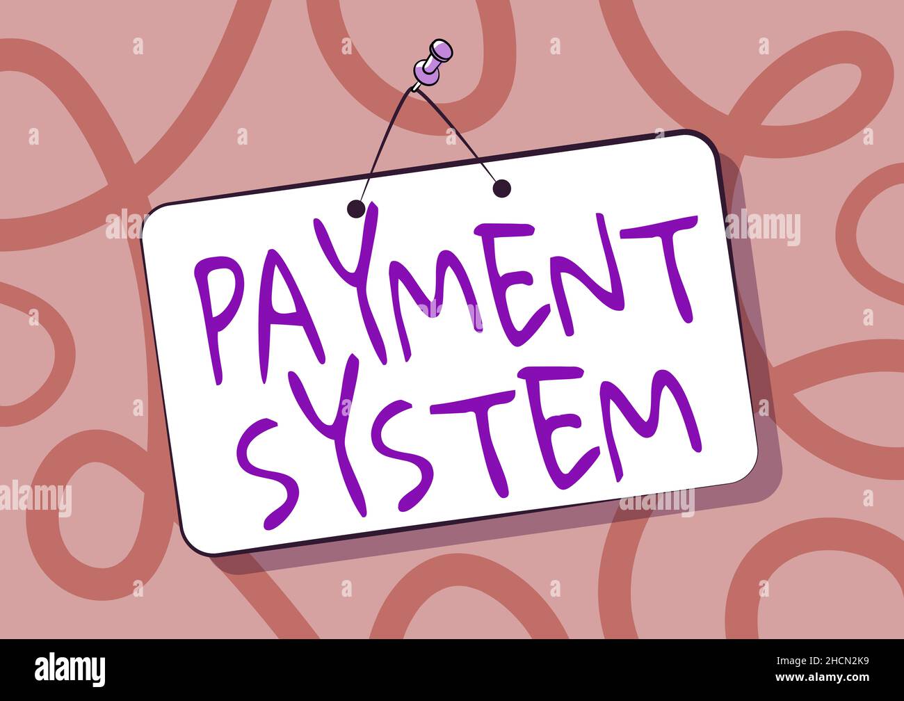 Handwriting text Payment System. Business showcase different ...