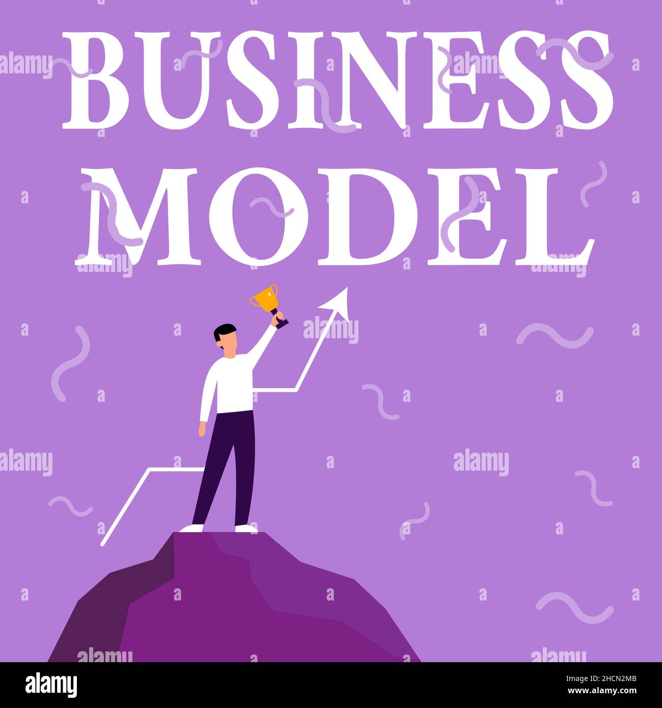 Conceptual display Business Model. Word Written on model showing how a ...