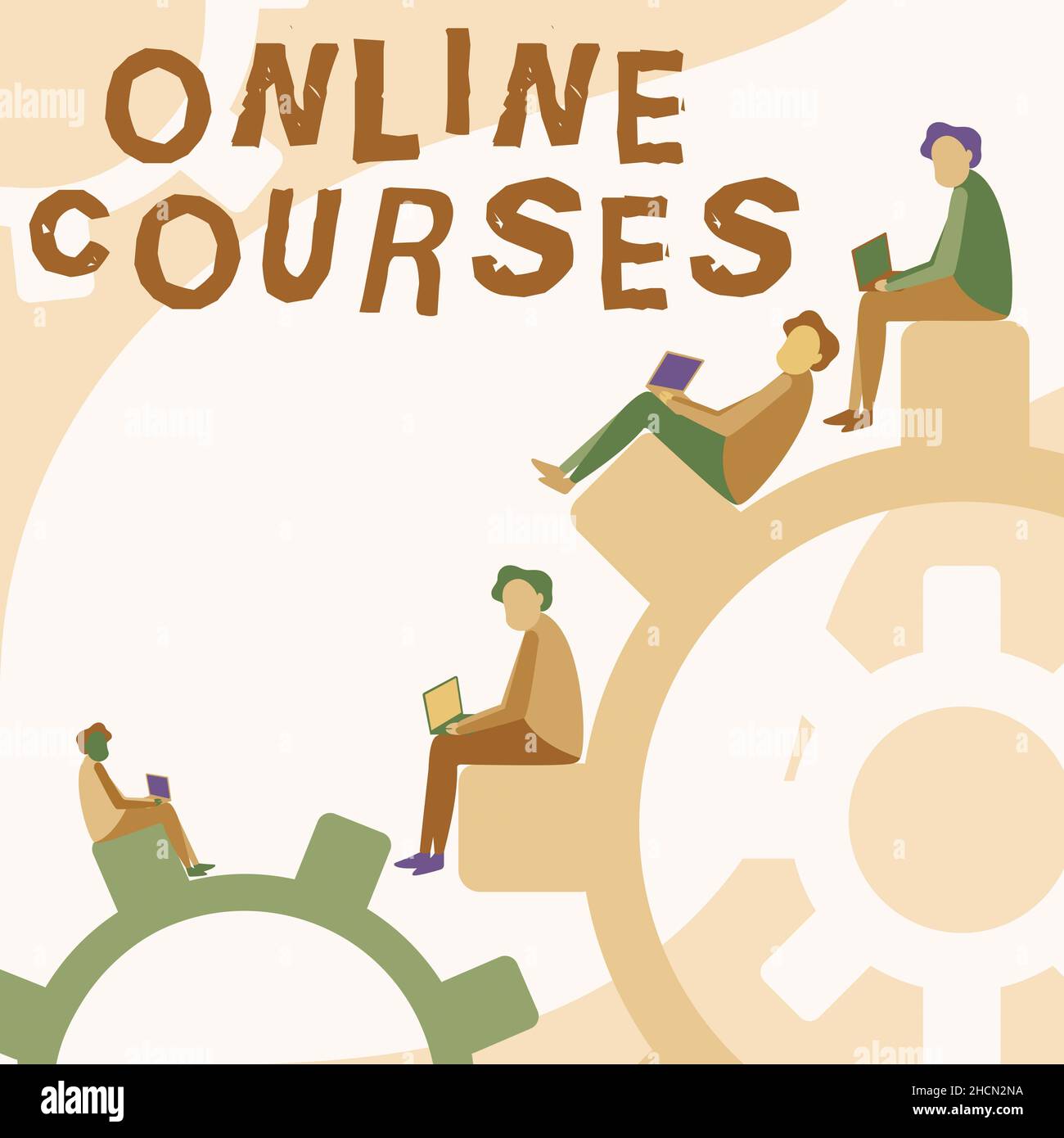 Text sign showing Online Courses. Business overview Revolutionizing ...