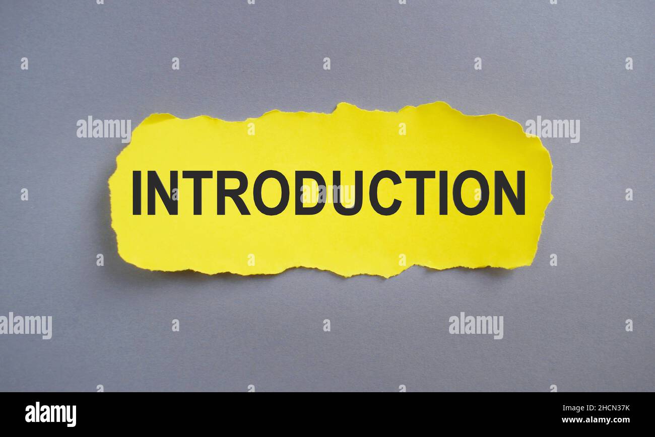 Introduction text hi-res stock photography and images - Alamy