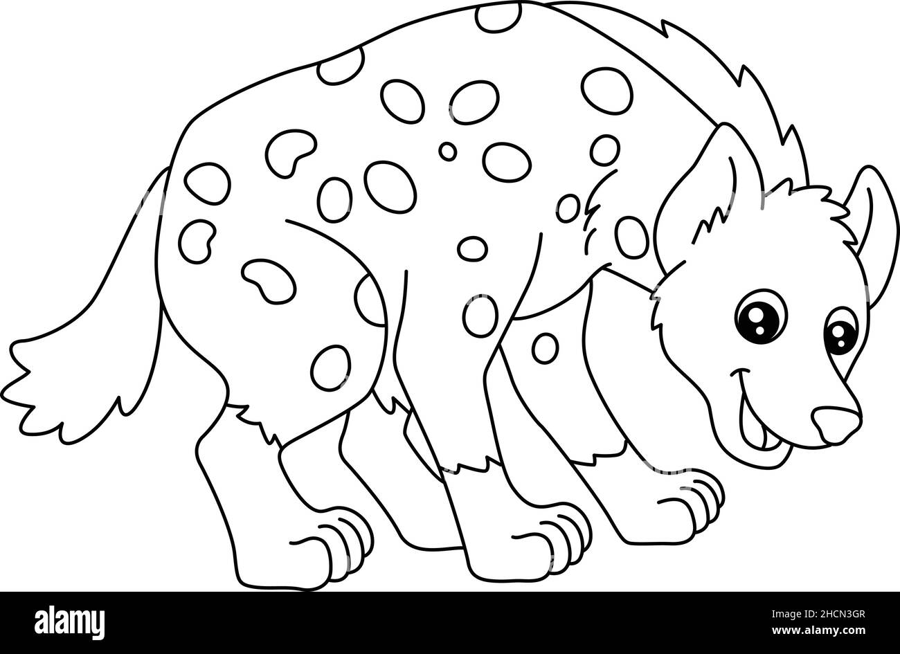 Hyena Coloring Page Isolated for Kids Stock Vector Image & Art - Alamy