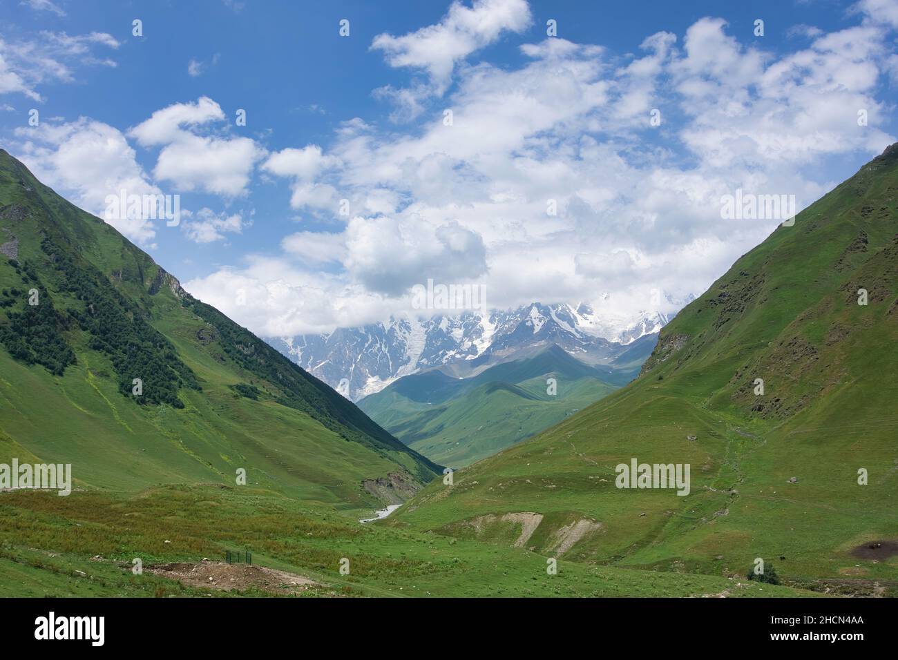 View of Greater Caucasus mountains at the intersection of Asia and ...