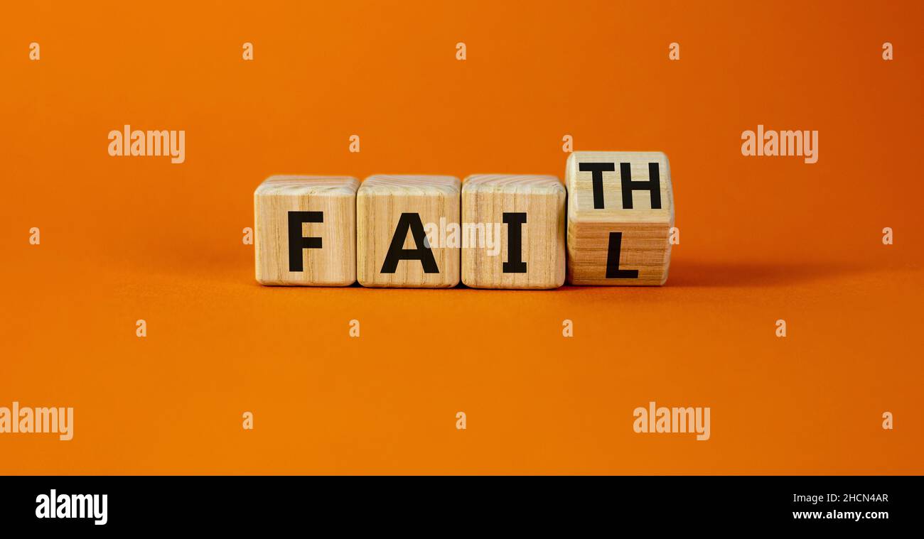 Faith instead fail symbol. Turned a wooden cube and changed the word ...