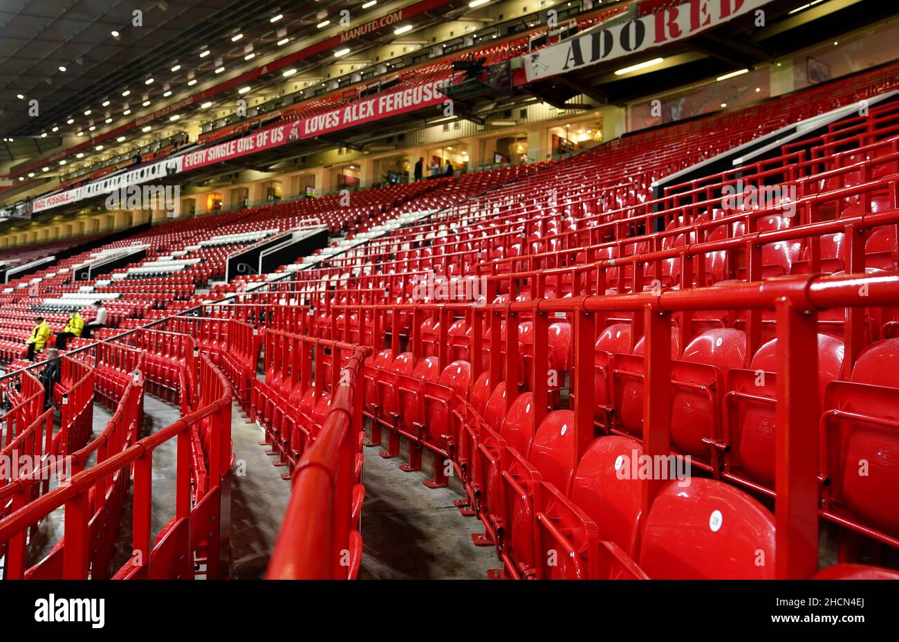 General view of the new safe standing stand before the Premier League ...