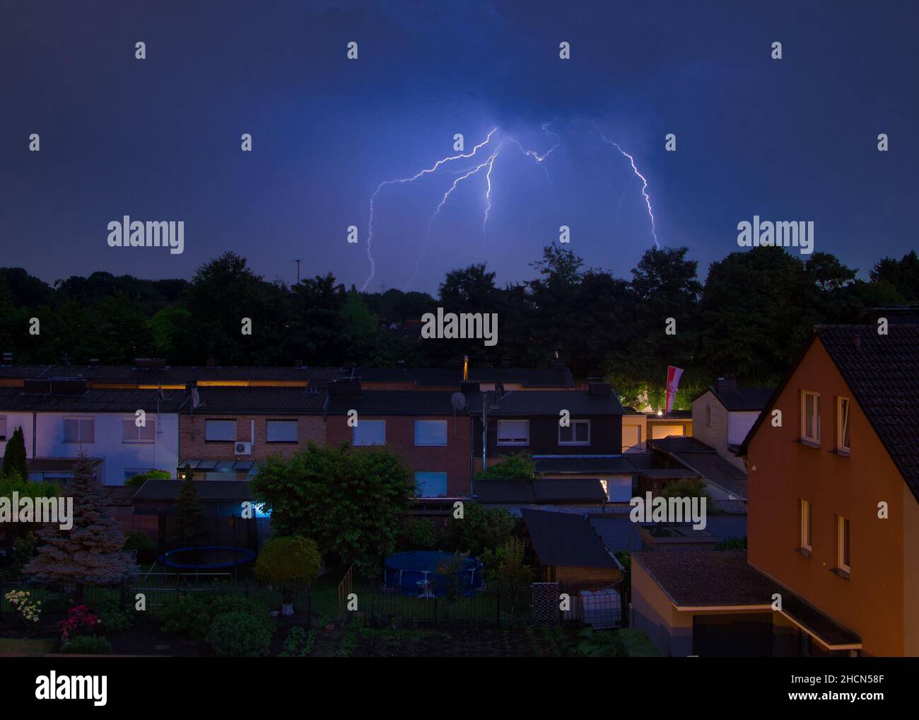 Summer thunderstorm, lightning in July 2021 Stock Photo - Alamy
