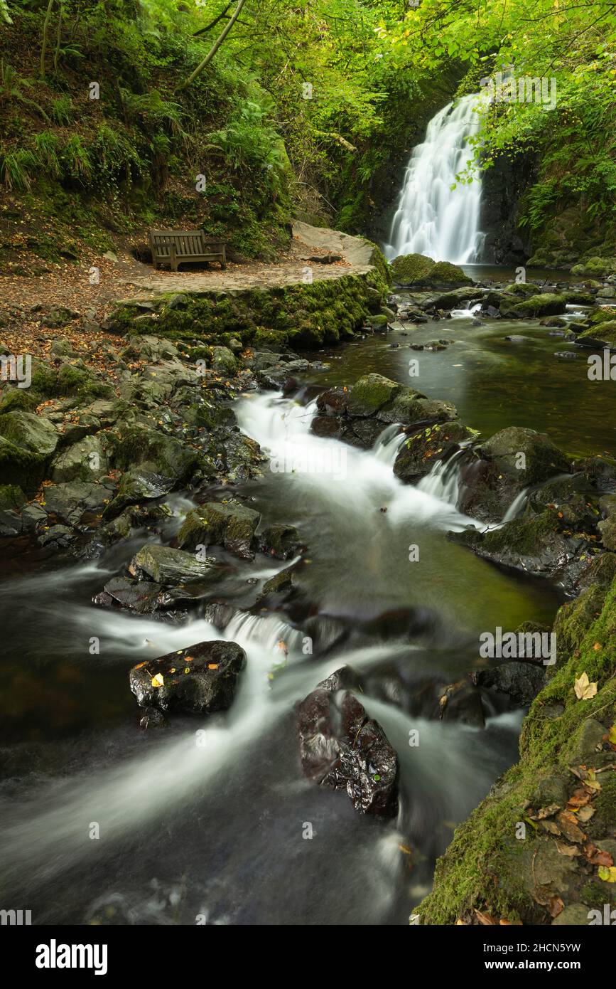 Glenoe waterfall hi-res stock photography and images - Alamy