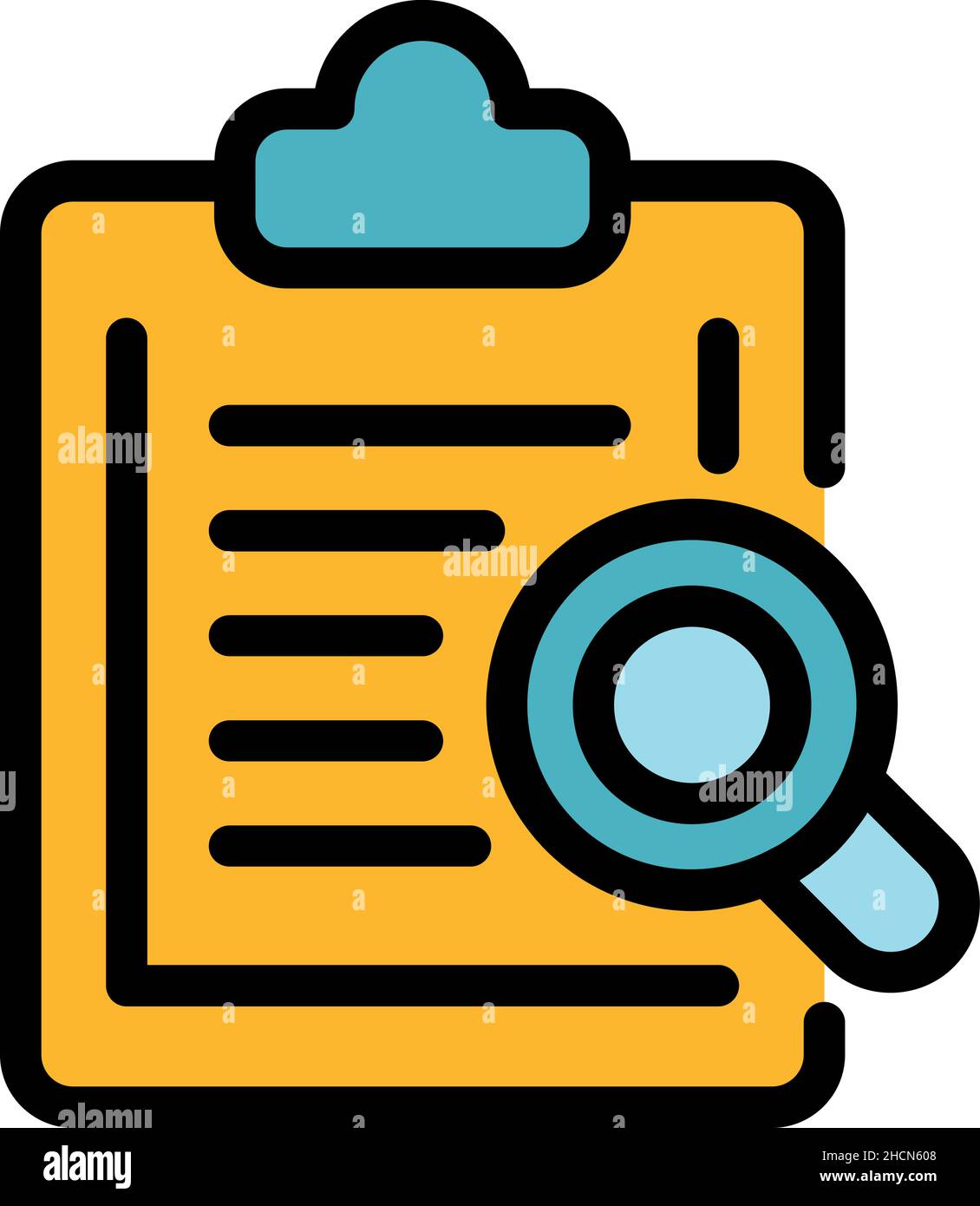 Search job profile icon. Outline search job profile vector icon color ...