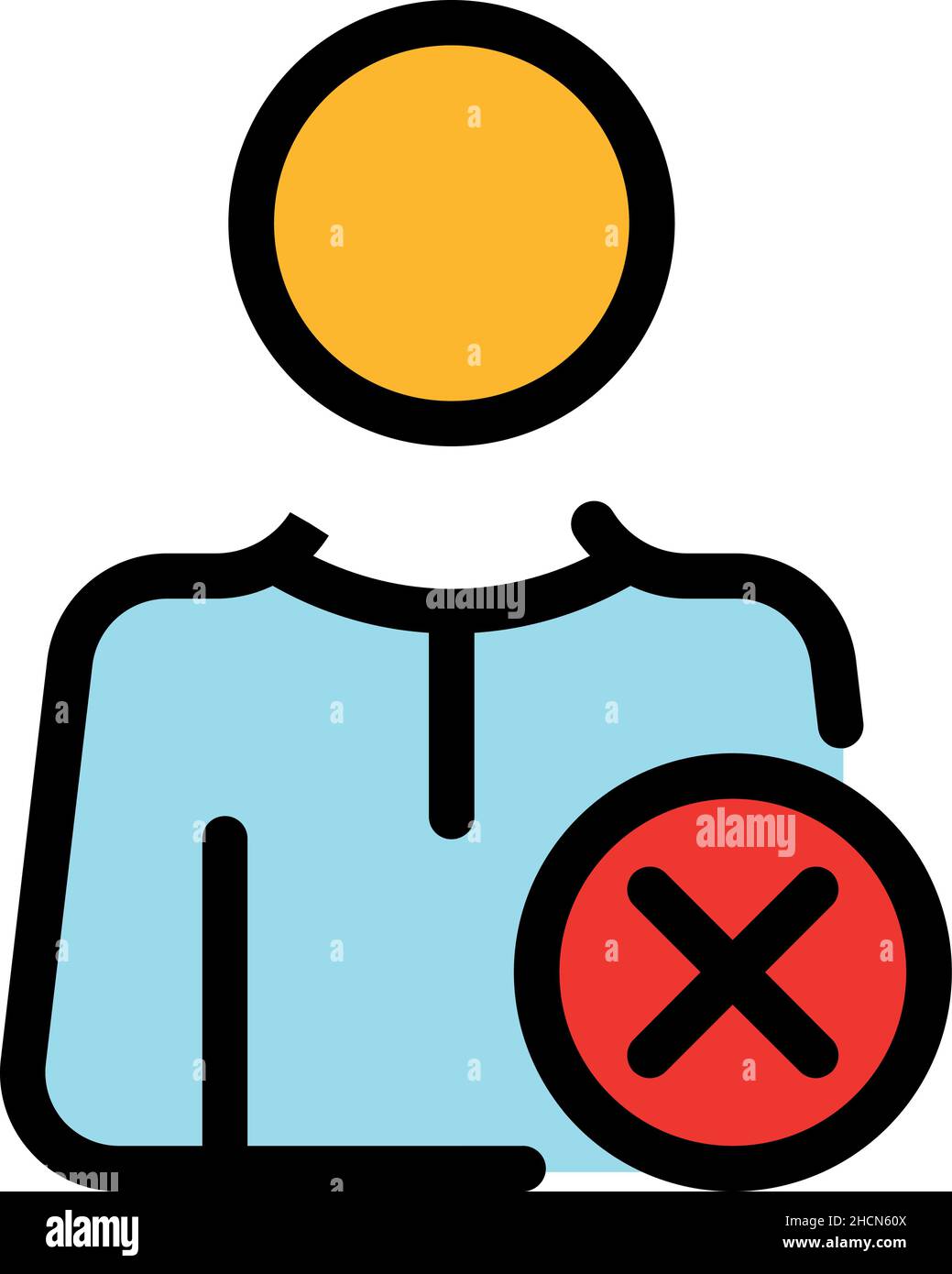 Ban candidate icon. Outline ban candidate vector icon color flat ... Ban candidate icon. Outline ban candidate vector icon color flat ...