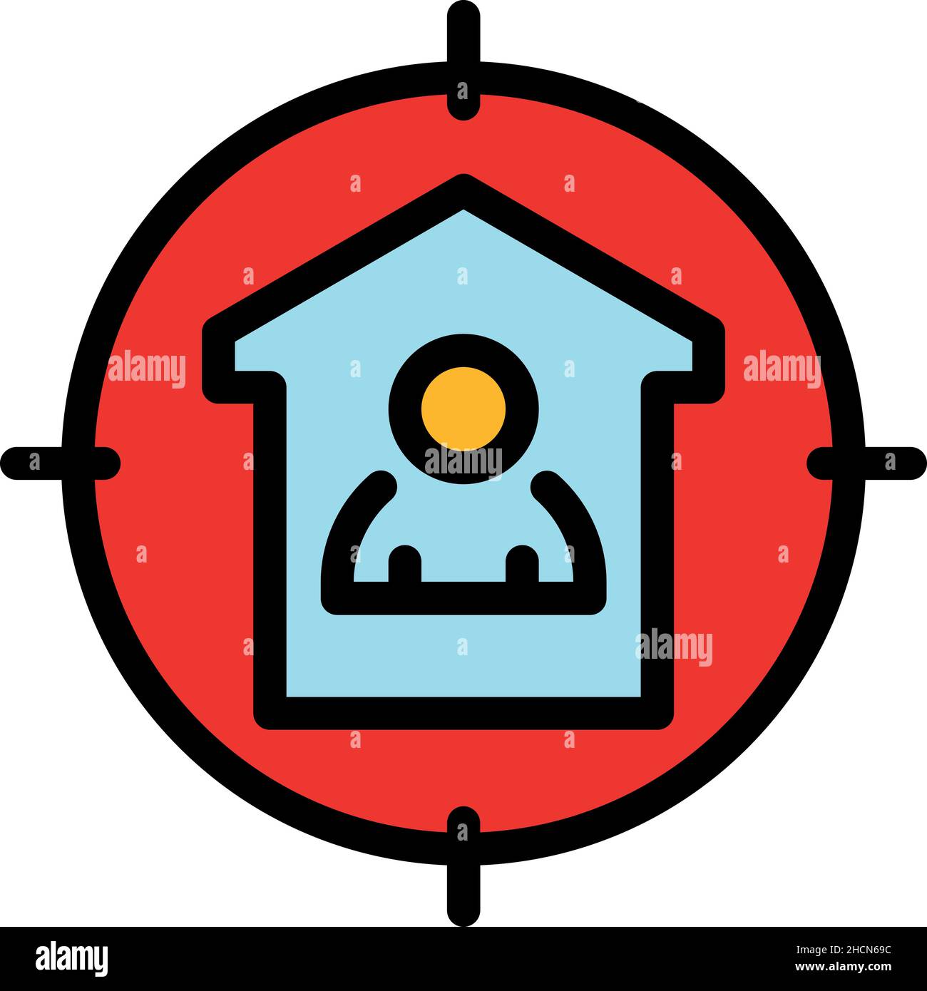 Head hunting icon. Outline head hunting vector icon color flat isolated ...