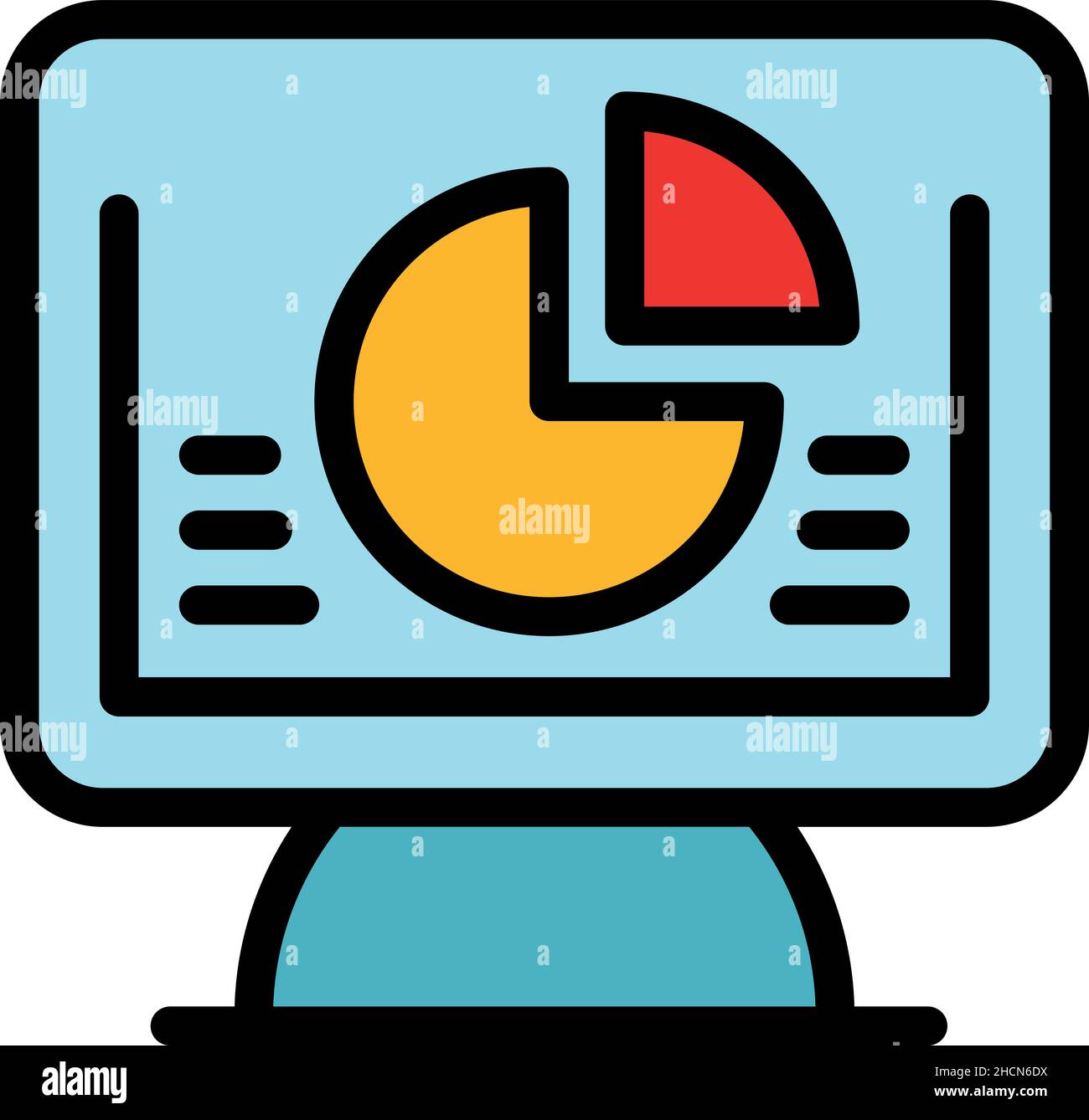 Results pie icon. Outline results pie vector icon color flat isolated ... Results pie icon. Outline results pie vector icon color flat isolated ...