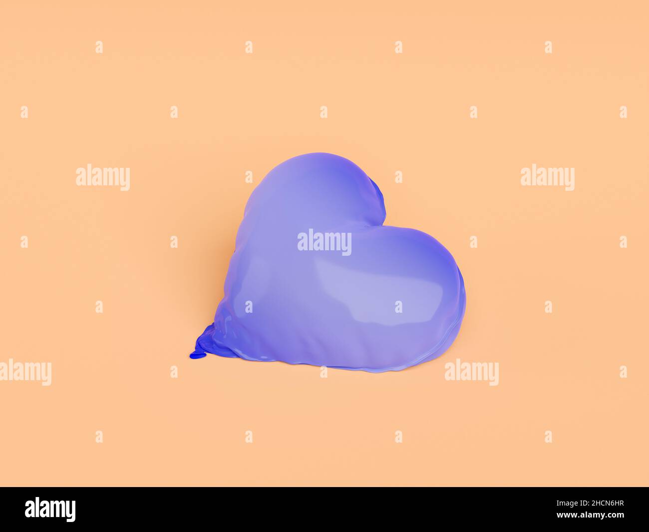 deflated heart shaped balloon. color of the year 2022 very peri ...