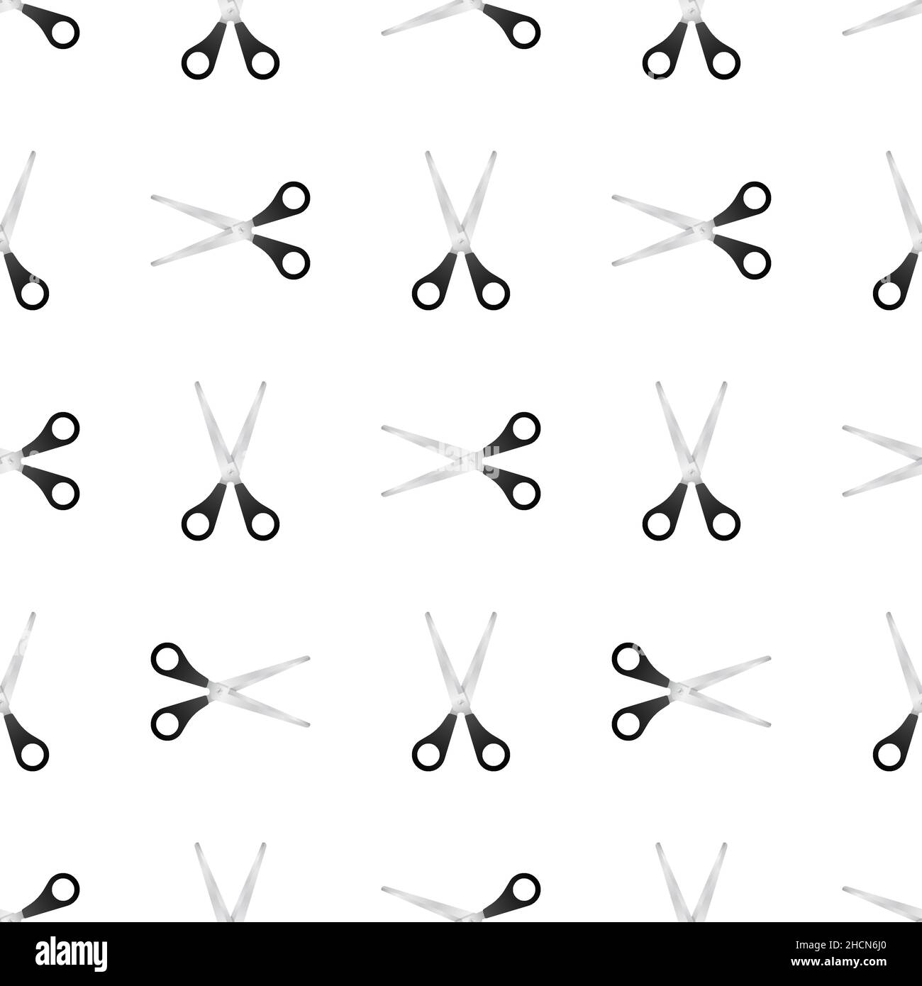 Sketch scissors pattern for print design on white background ...